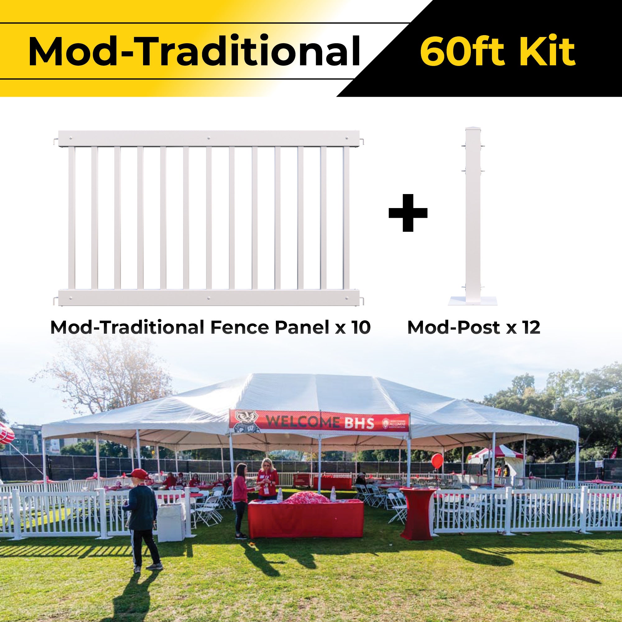 Mod-Traditional Fence | 60ft Kit – Mod-Fence Systems