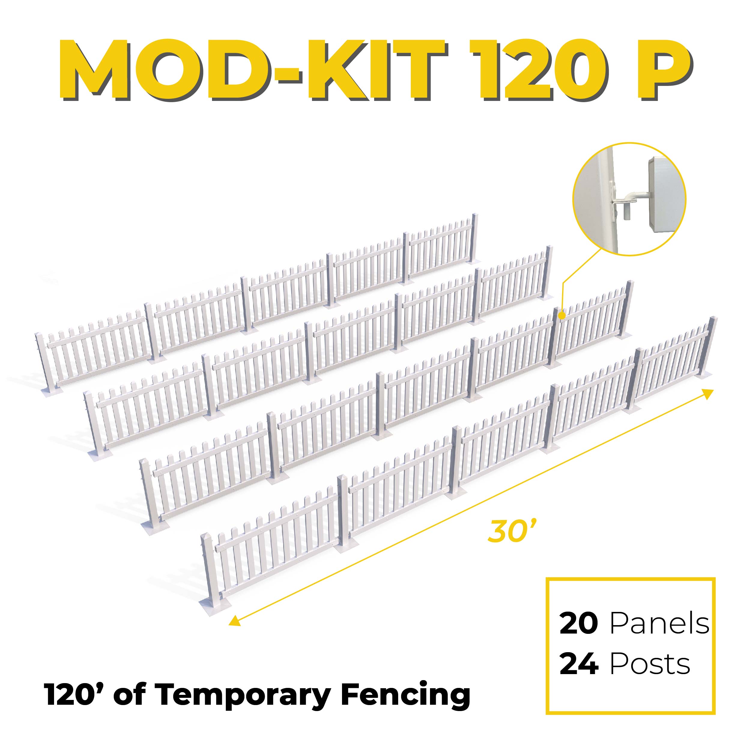Mod-Picket Fence | 120ft Kit – Mod-Fence Systems