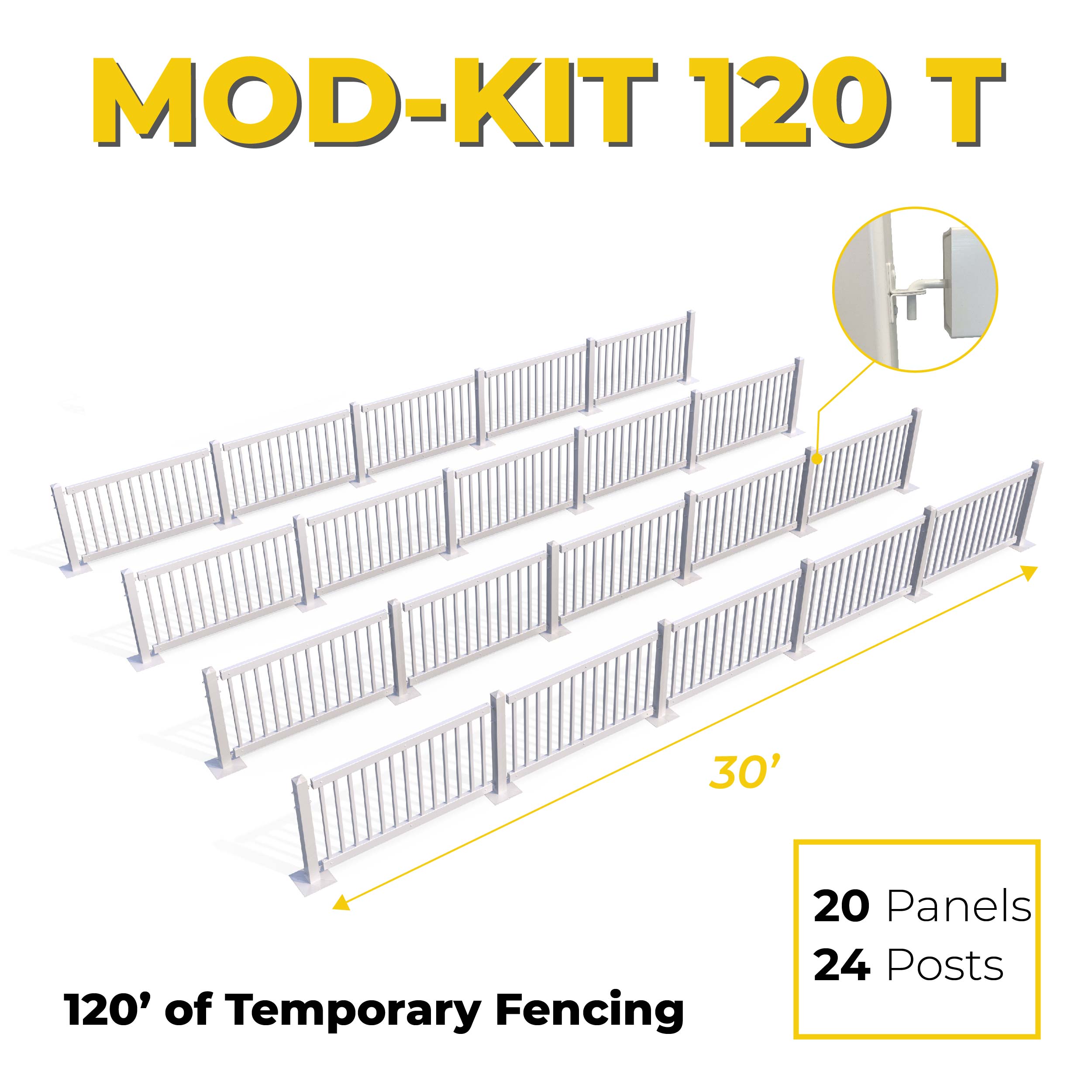 Mod-Traditional Fence | 120ft Kit – Mod-Fence Systems
