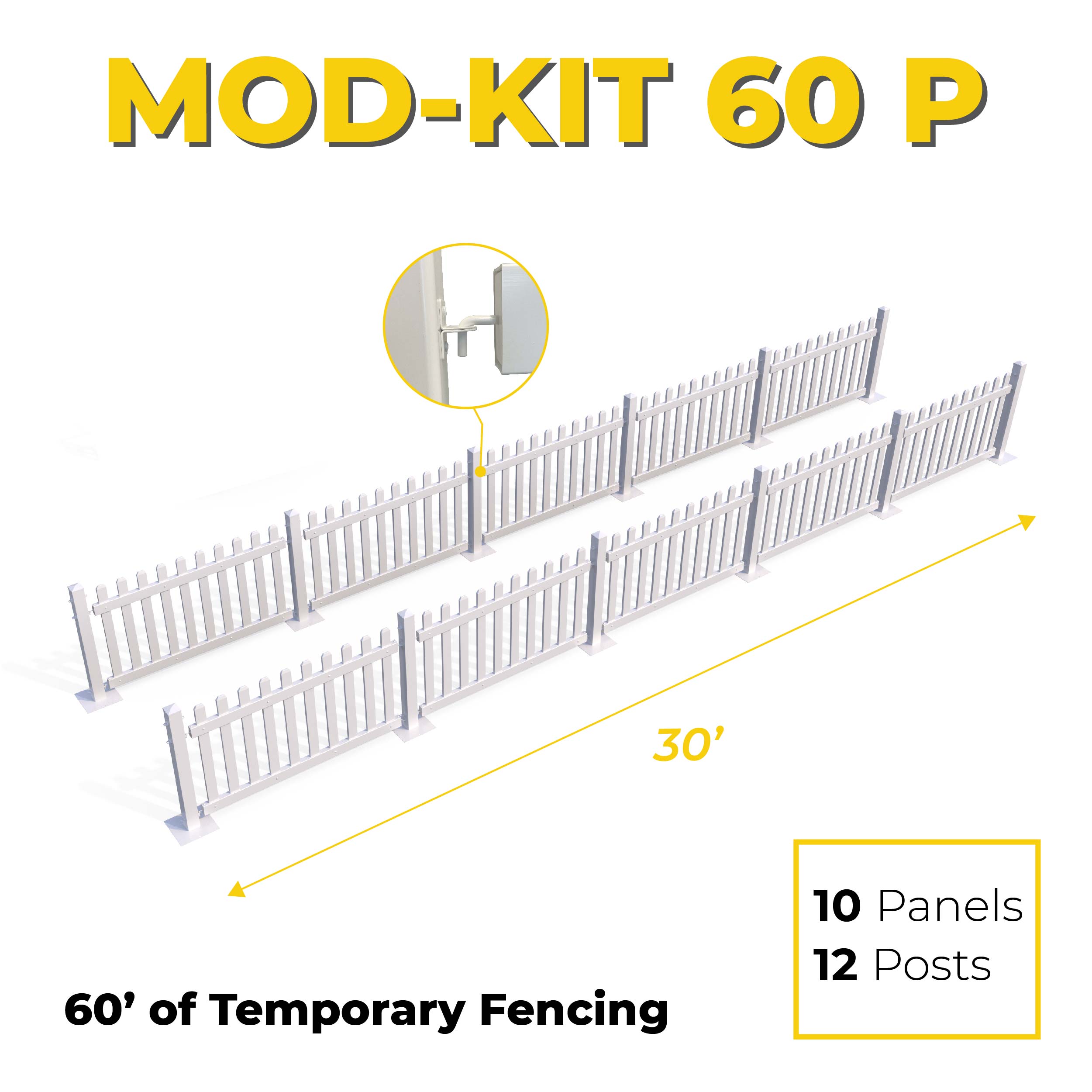 Mod-Picket Fence | 60ft Kit – Mod-Fence Systems